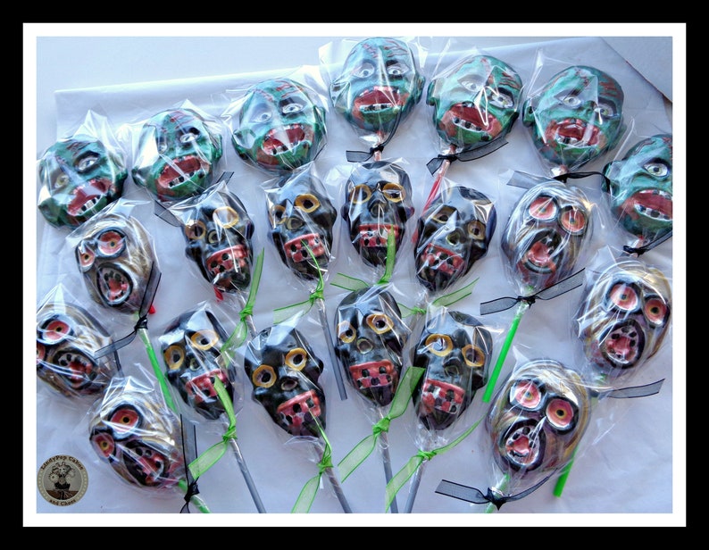 Zombie Chocolate Lollipops/edible Zombie Gift/zombie | Etsy