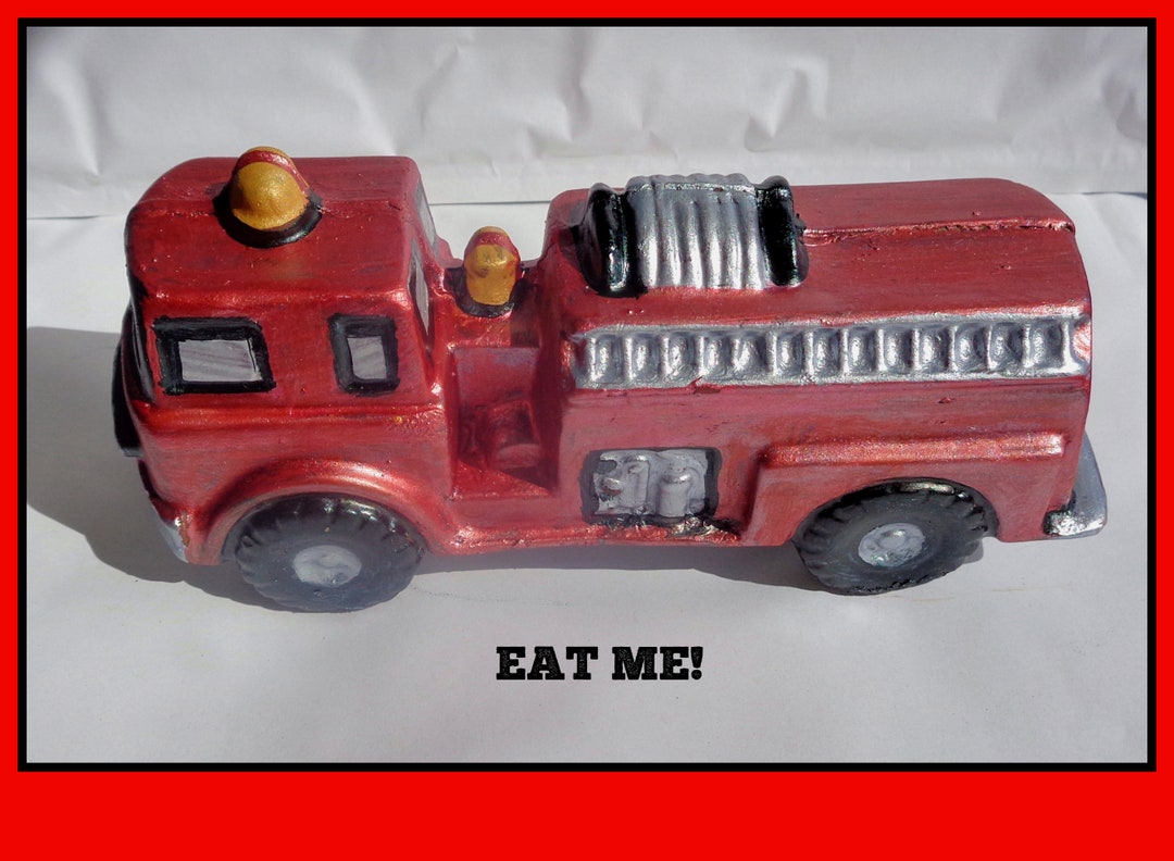 Hand Painted Chocolate Fire Engine: Edible Firefighter Gift - Etsy
