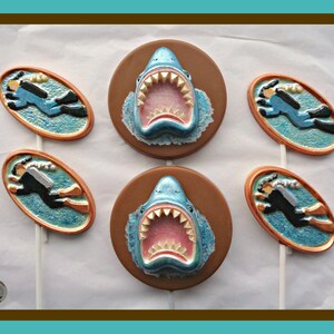 Shark Gift/chocolate Shark/jaws Chocolate Gift/edible Shark Lollipop ...