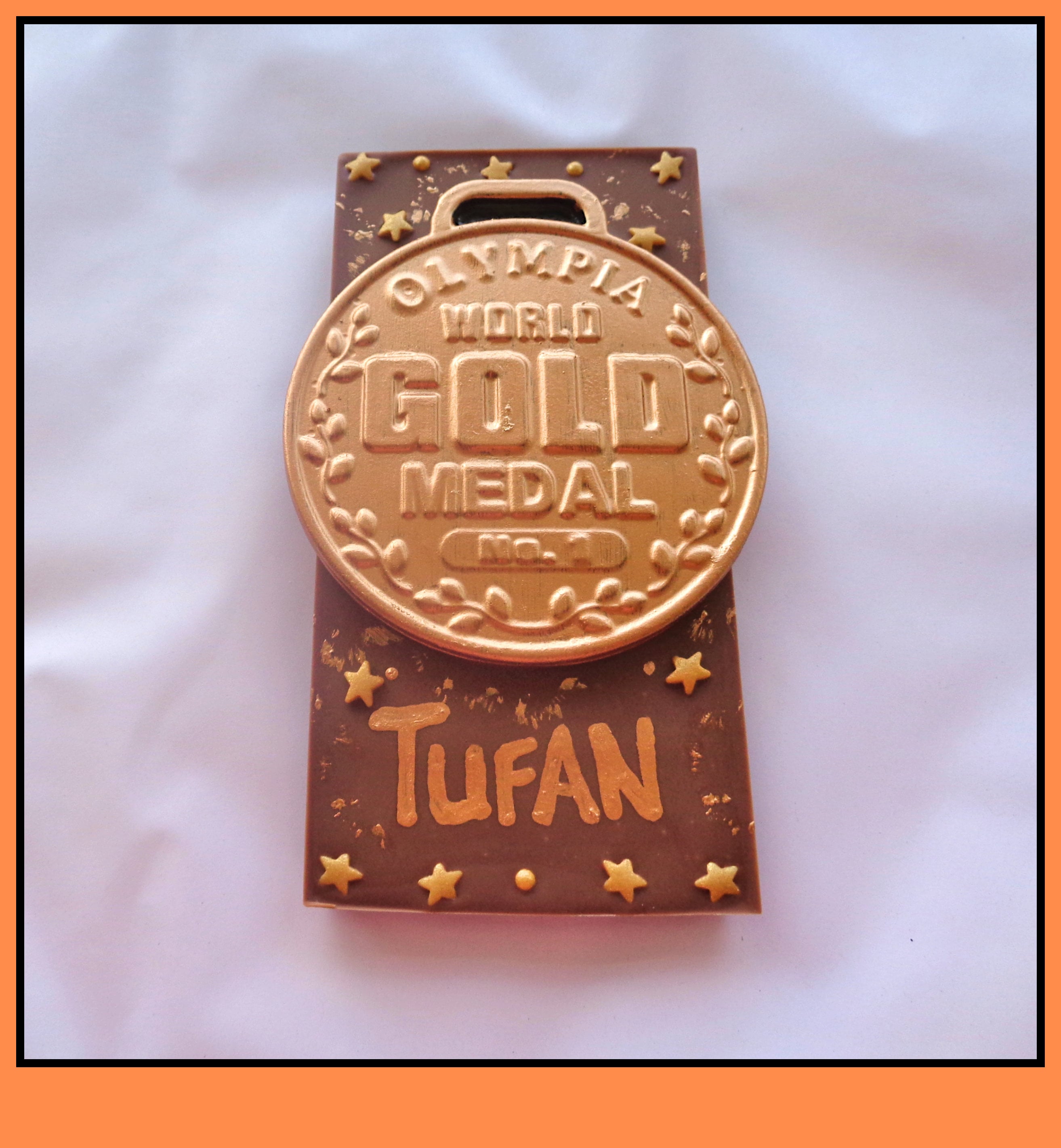 Belgian Chocolate Gold Medal Bar: Novelty Achievement Gift ...