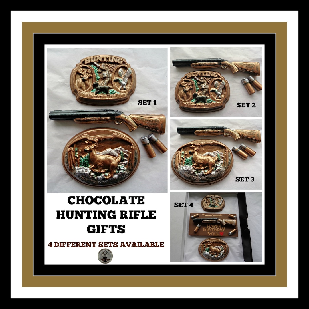 Hunting Chocolate Gift - Deer Hunter Present - Edible Cake Toppers ...