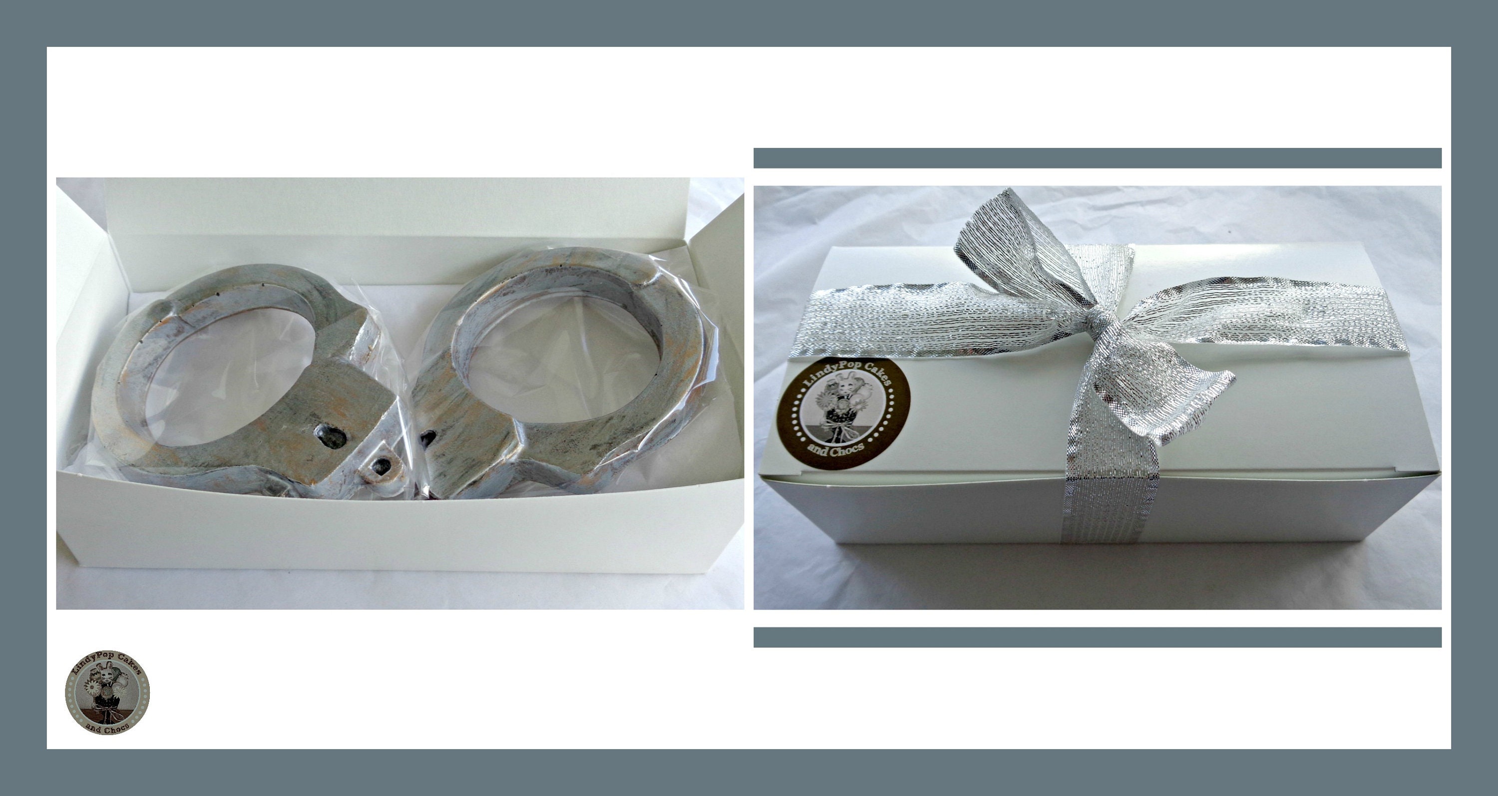Chocolate Handcuffs, Baton: Edible Cake Topper Fifty Shades - Police ...