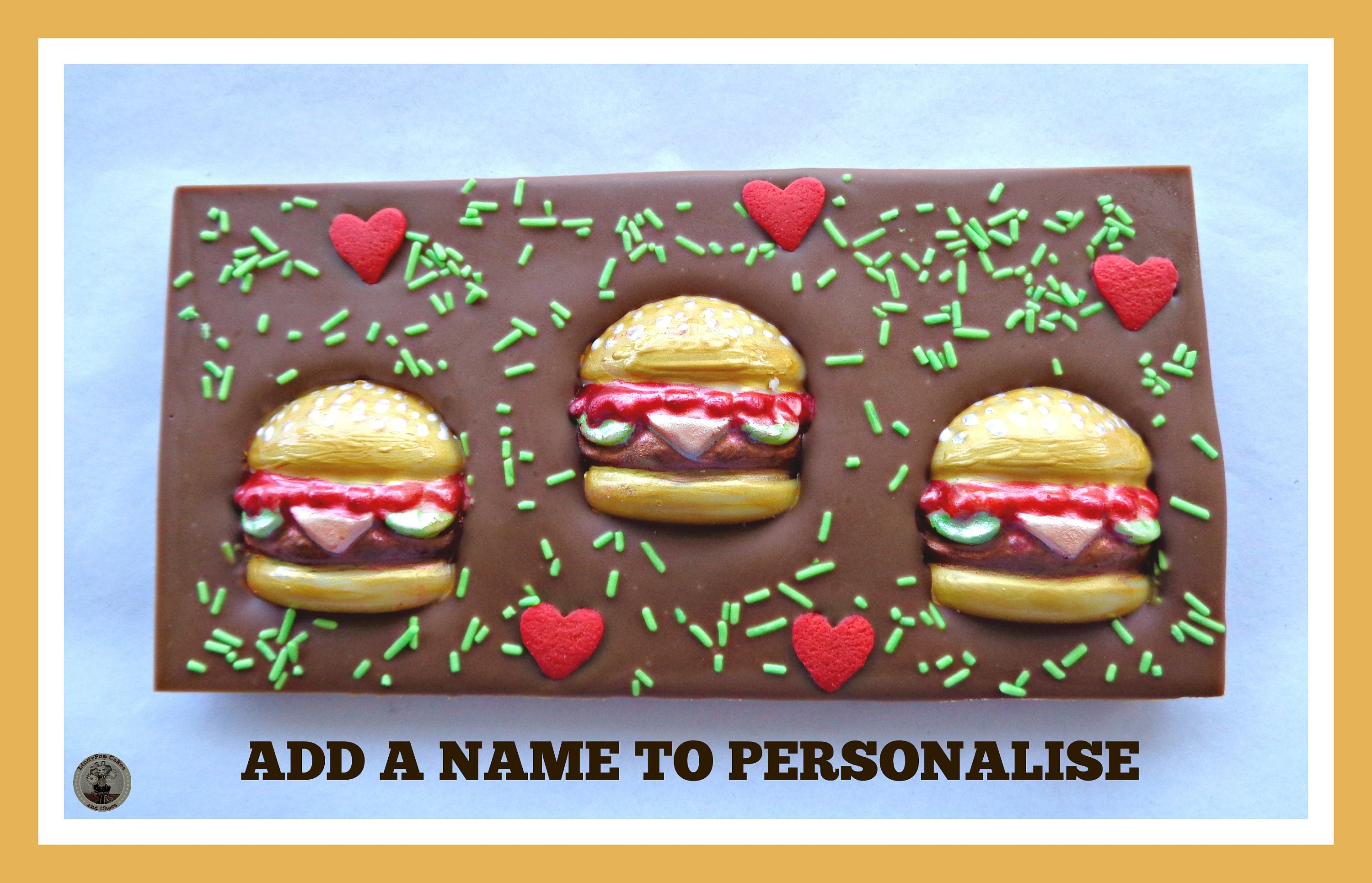 Chocolate Burger Gift/chocolate Bar/fast Food Fan/pretend - Etsy
