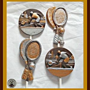 Tennis Gift Chocolate Lollipops/mens Tennis/male Tennis Player/tennis ...