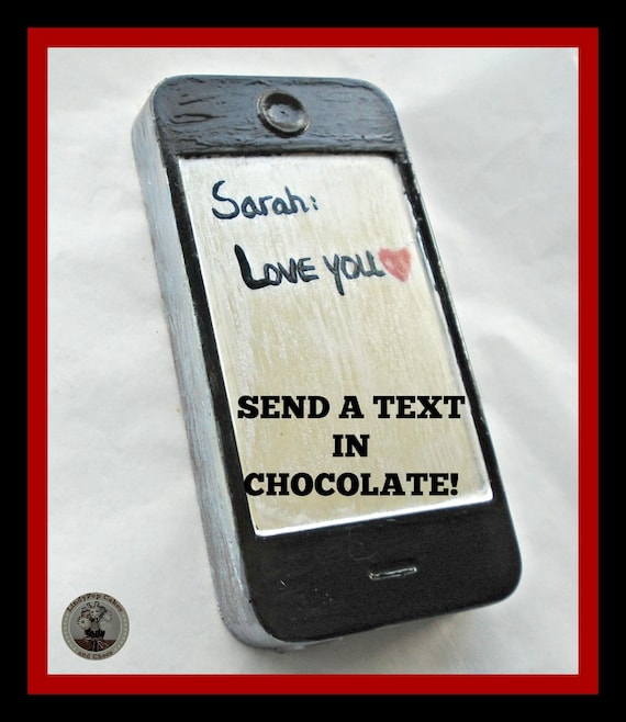 Chocolate Phone/Personalised Chocolate/Edible mobile/Text | Etsy