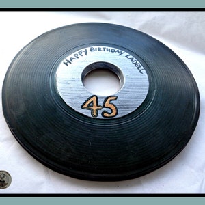 Vinyl Record Chocolate Gift/personalised Vinyl/edible Vinyl Cake Topper ...