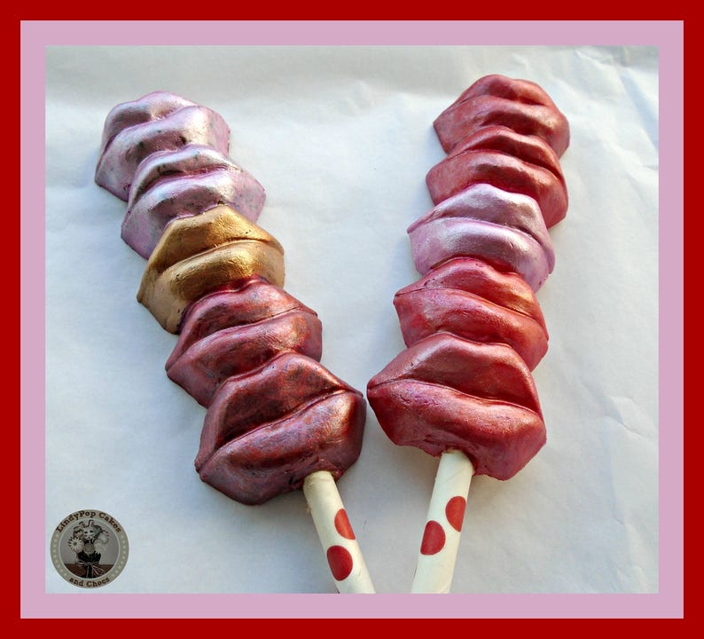 Chocolate Lips/fun Valentine Gift/kiss/lipstick/kisses/edible - Etsy