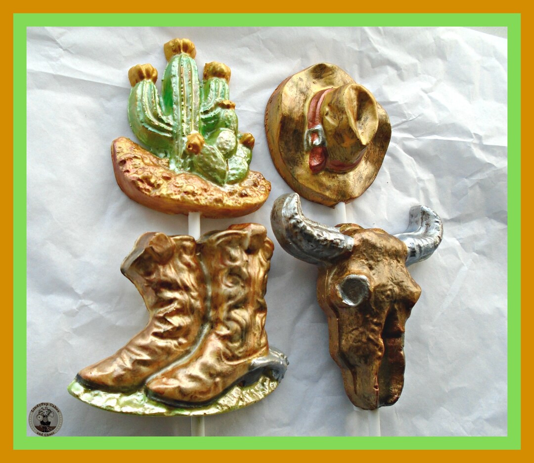 Cowboy Chocolate Lollipops/country Western Chocolate Gift/cowboy Boots ...