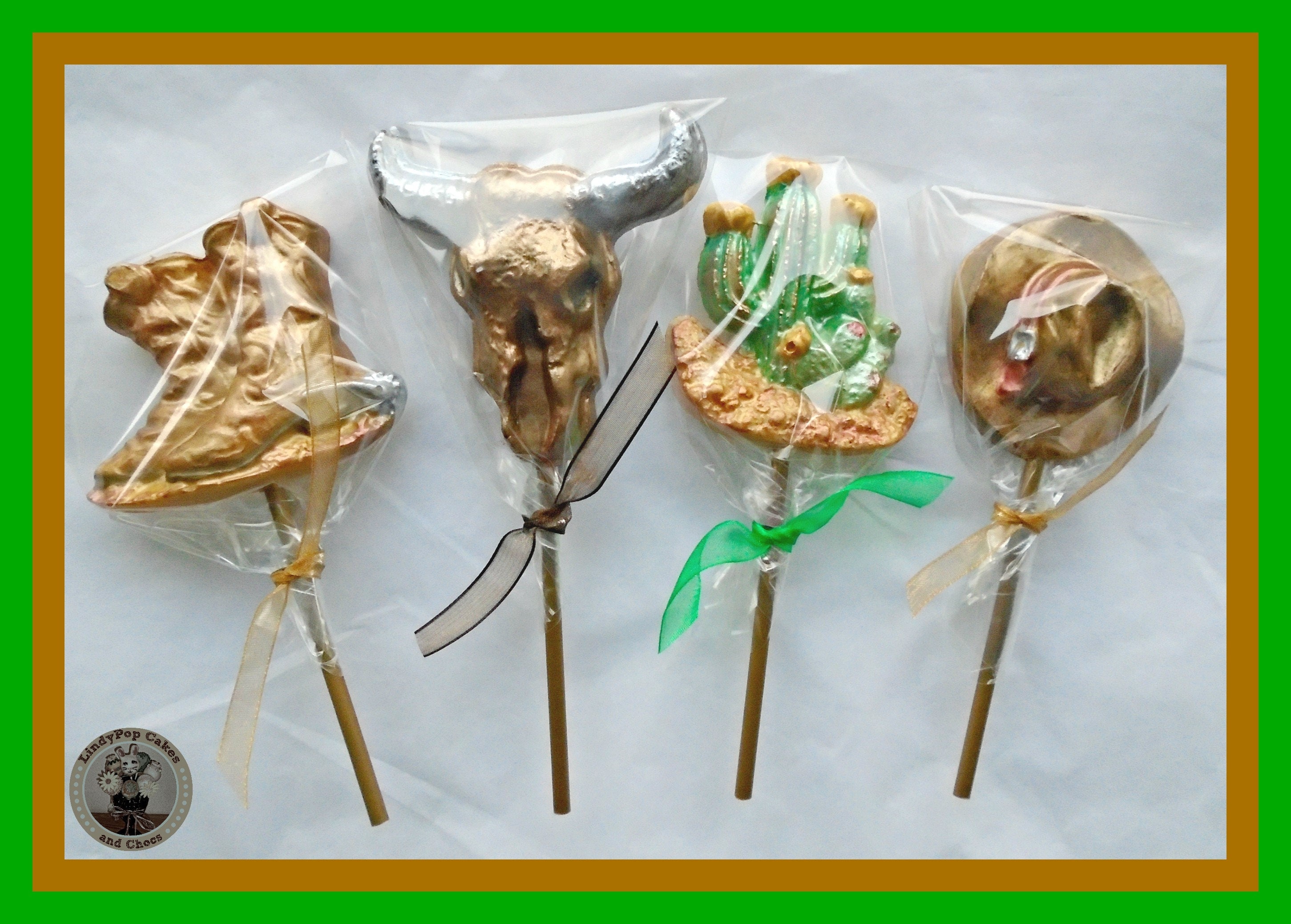 Cowboy Chocolate Lollipops/country Western Chocolate | Etsy