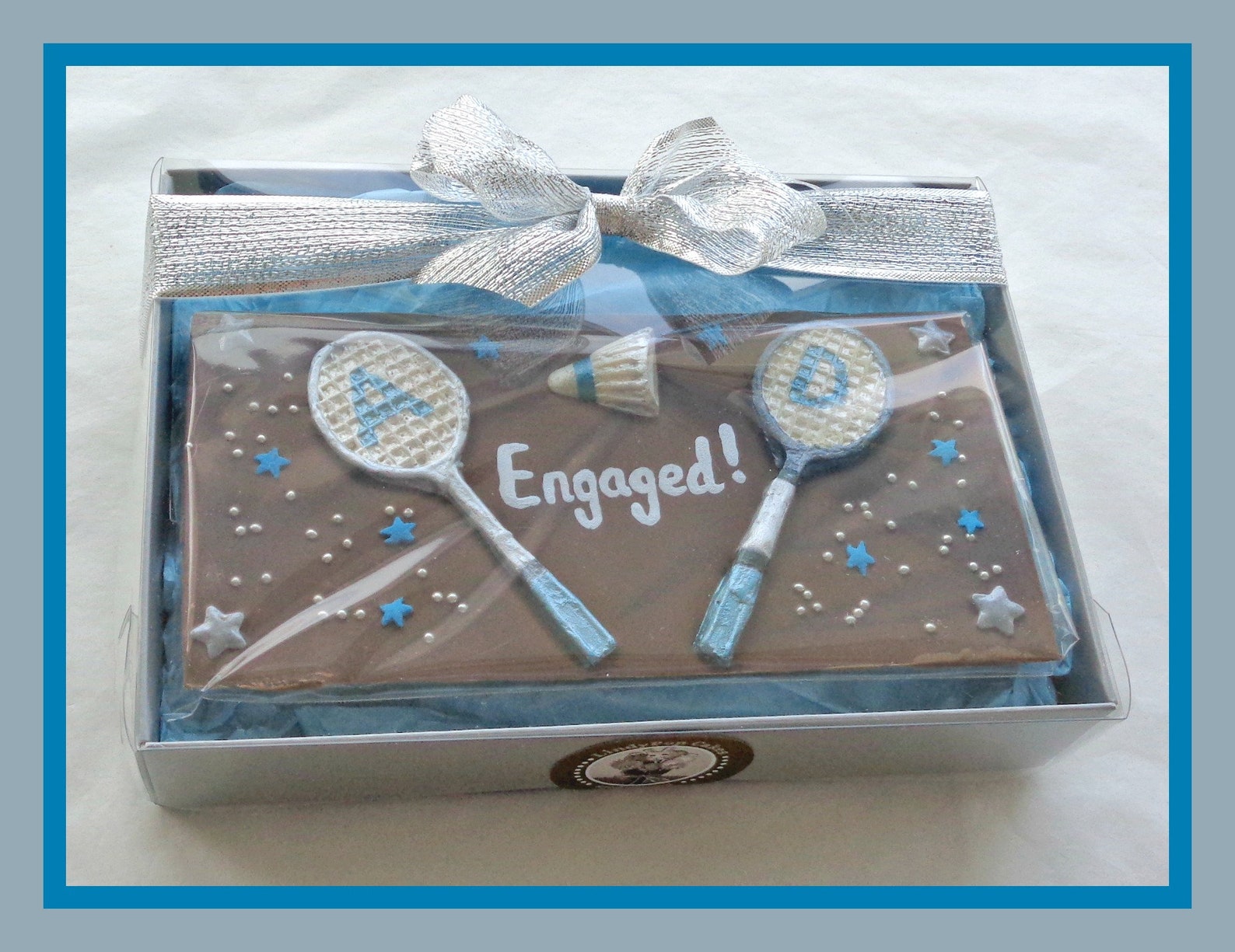 Badminton Chocolate Gift: Personalised Sport Treat Hand Painted - Cake ...