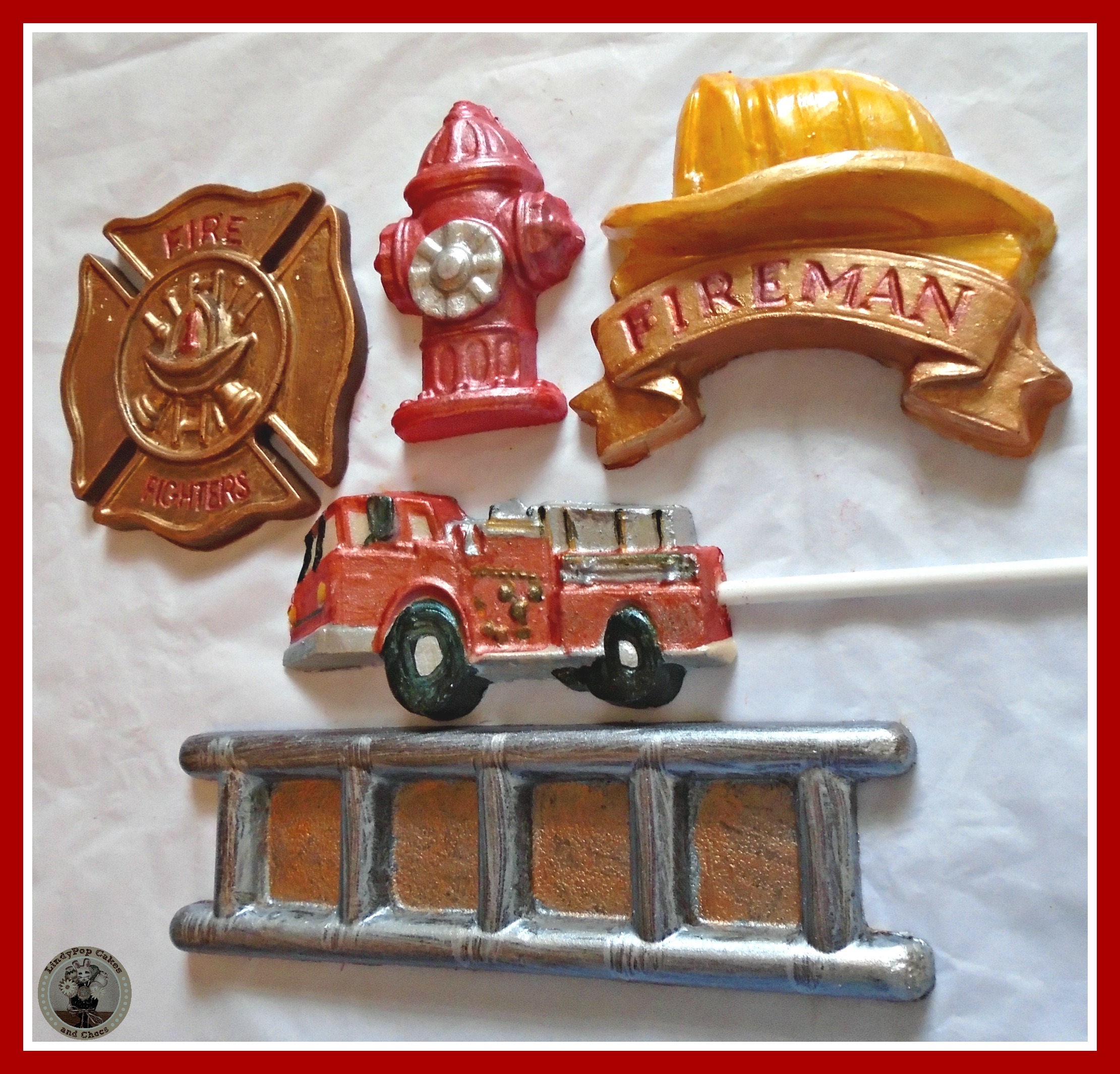 Firefighter Gift/Chocolate Gift/Edible Fire Engine/Fireman - Etsy.de