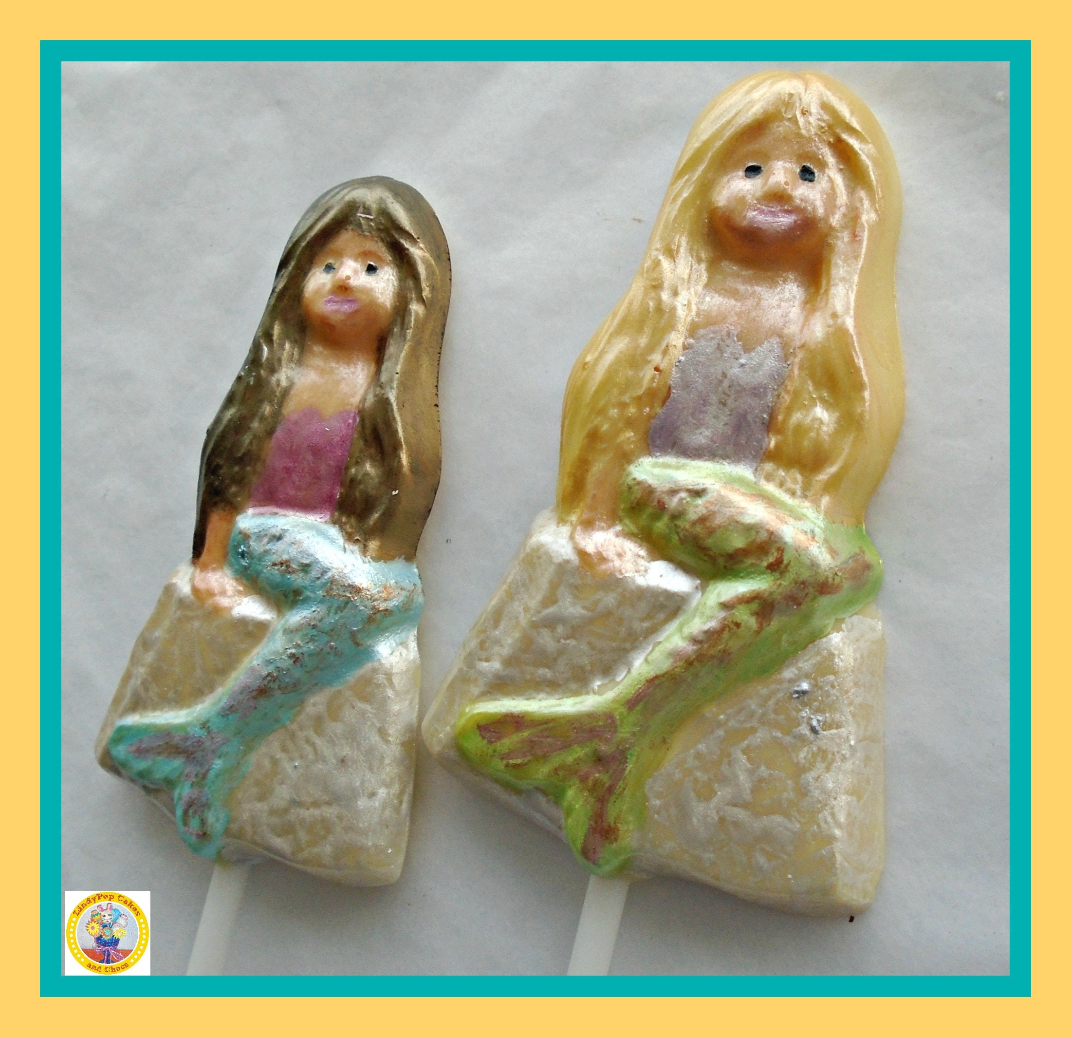 Chocolate Mermaid Lollipop/chocolate Lollipop/under the Sea - Etsy UK