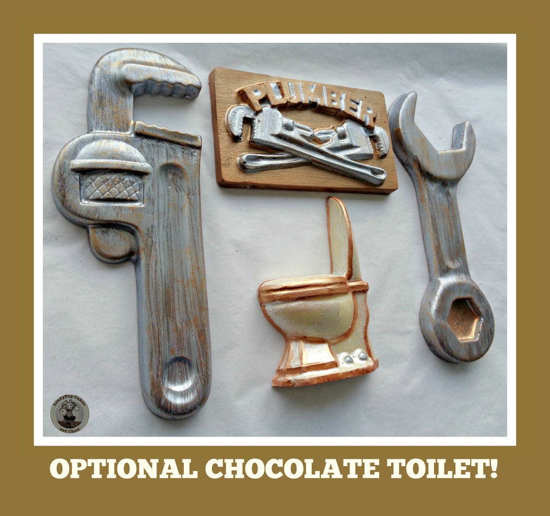 Chocolate Plumber Tool Set: Edible Spanner, Personalised Wrench Gift ...