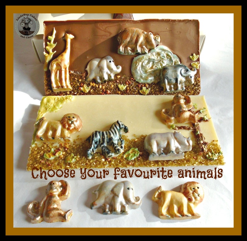 Safari Animal Chocolate Gift/African/Wild/Africa/Kids | Etsy
