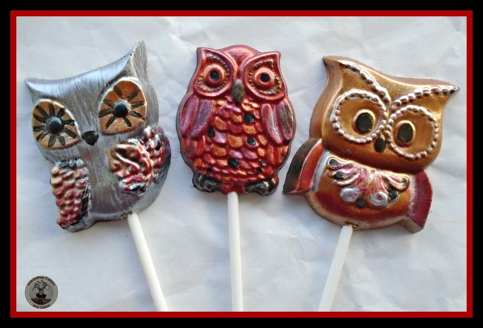 Owl Gift/chocolate Owl Lollipops/edible Owls/owl - Etsy
