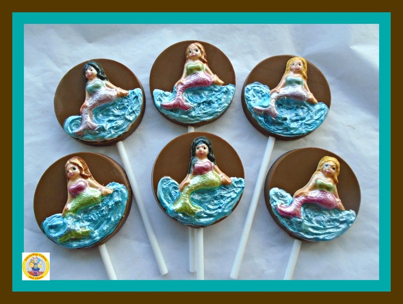 Chocolate Mermaid Lollipops/edible Mermaid/under the Sea Party - Etsy UK