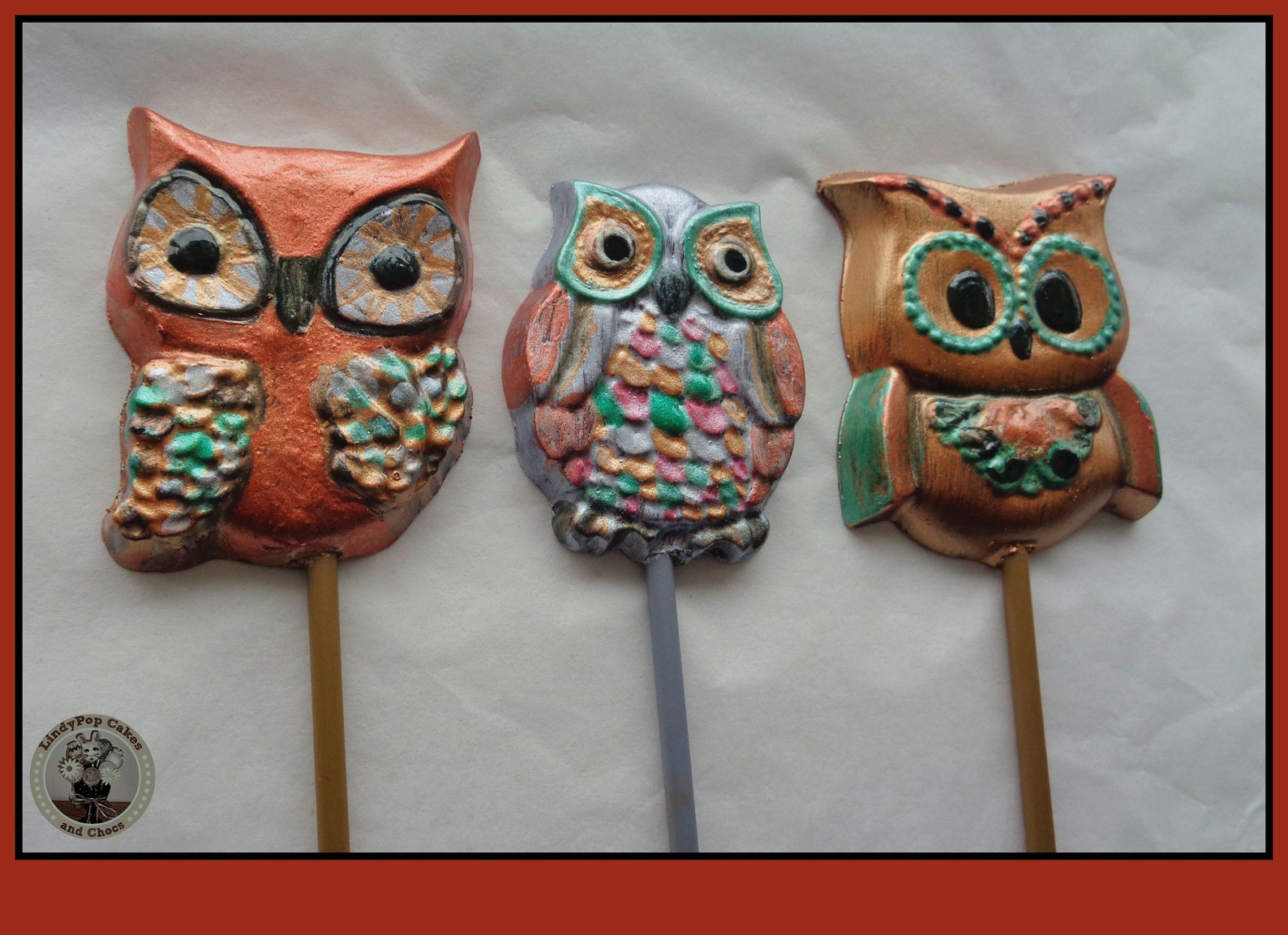 Owl Gift/chocolate Owl Lollipops/edible Owls/owl - Etsy