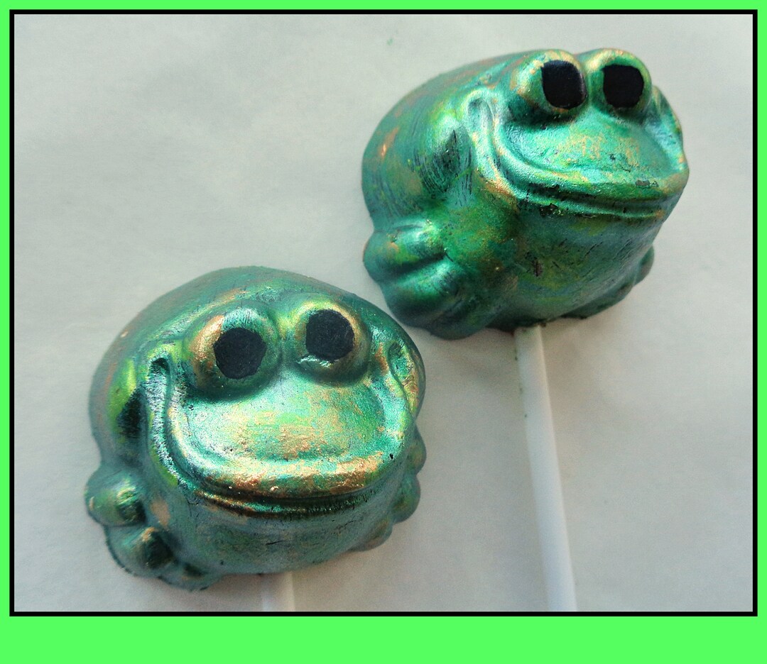 Frog Chocolate Lollipops/frog Chocolate/edible Frog/frog - Etsy