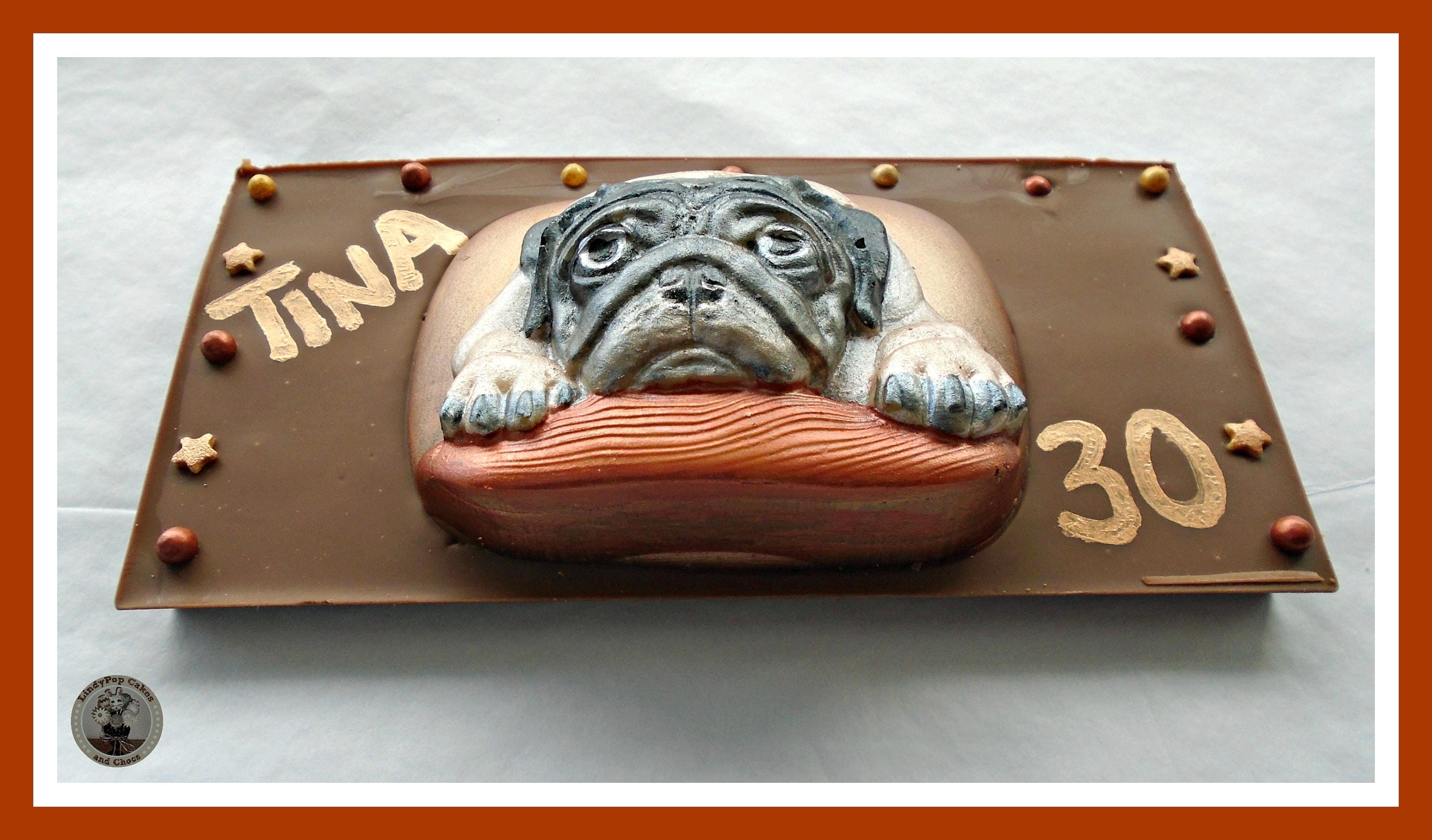 Pug Gift/chocolate Pug Dog Owner/edible Pug/chocolate | Etsy UK