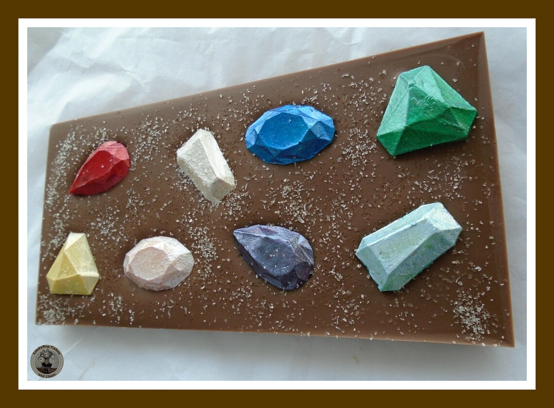 Chocolate Jewel Bar/edible Gems/gemstones/womens Gift/female - Etsy