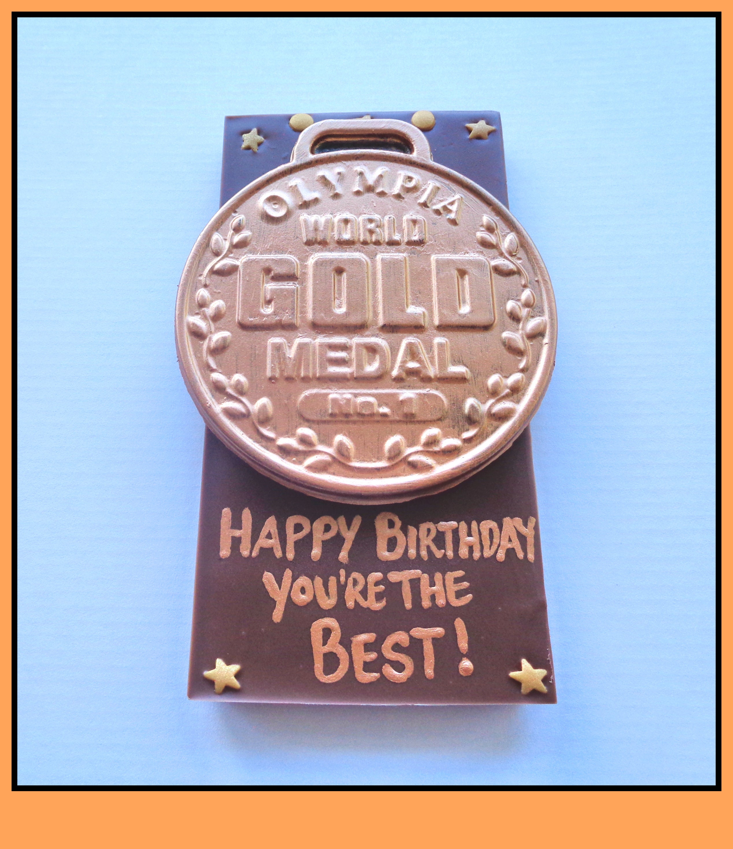 Belgian Chocolate Gold Medal Bar: Novelty Achievement Gift ...