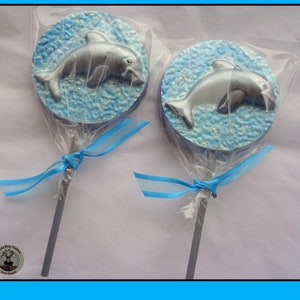 Chocolate Dolphin Lollipops/edible Dolphin Gift/birthday Dolphin ...