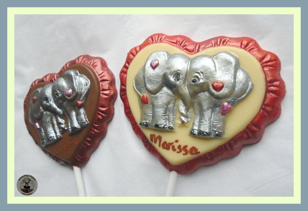 Cute Elephant Valentine Chocolate/anniversary Gift/engaged Couple ...