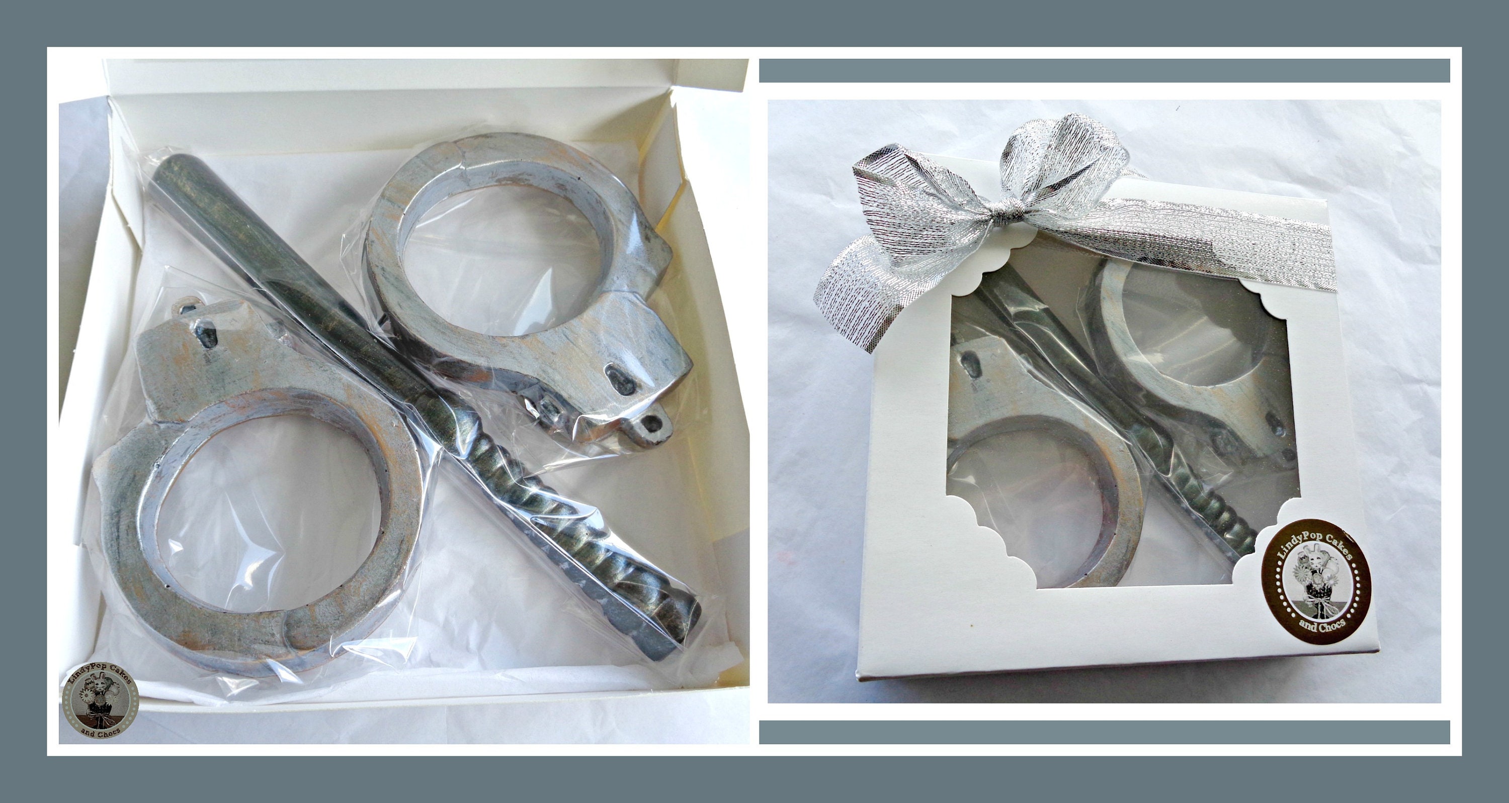 Chocolate Handcuffs/edible Hand Cuffs/cake Topper/cake - Etsy