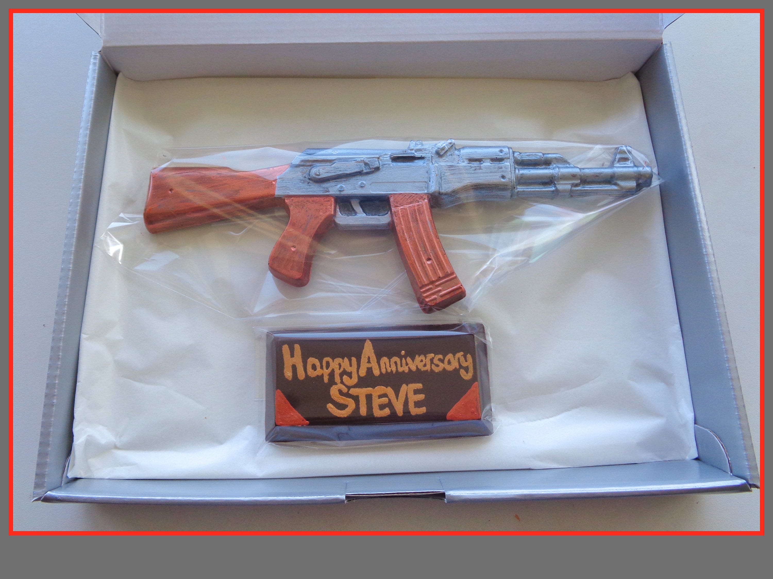 Chocolate Gun/fake Assault Rifle/edible Machine Gun/shooting | Etsy UK