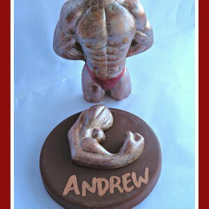 Bodybuilder Chocolate Gift/gym/personal Trainer/male Torso/weight ...