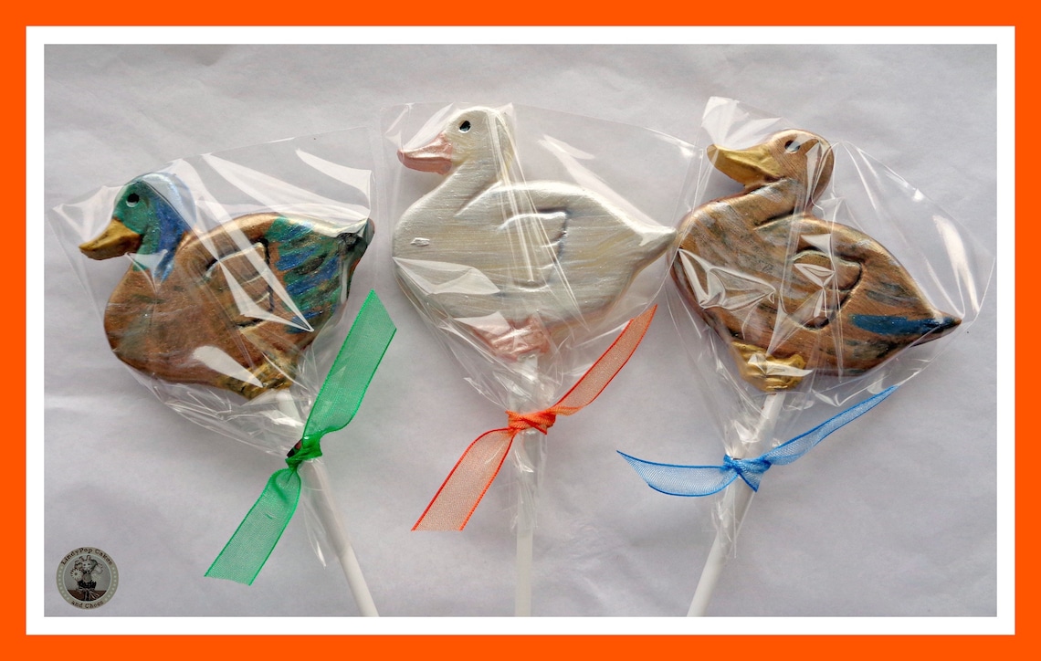 Duck Lollipops/chocolate Duck Gift/edible Duck/pond/farm - Etsy UK