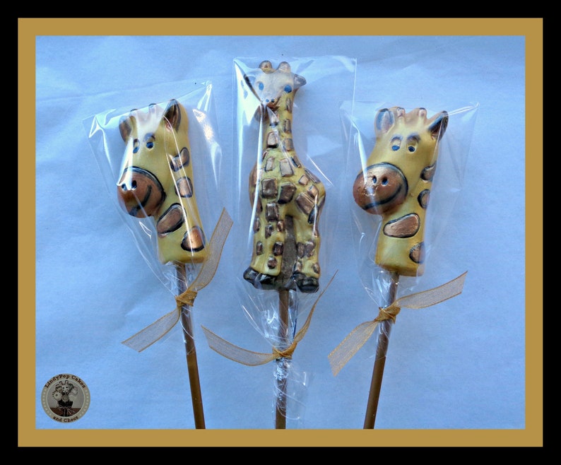 Giraffe Gift Chocolate Lollipops/chocolate Giraffe - Etsy