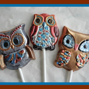 Owl Gift/chocolate Owl Lollipops/edible Owls/owl Lover/woodland/owl ...