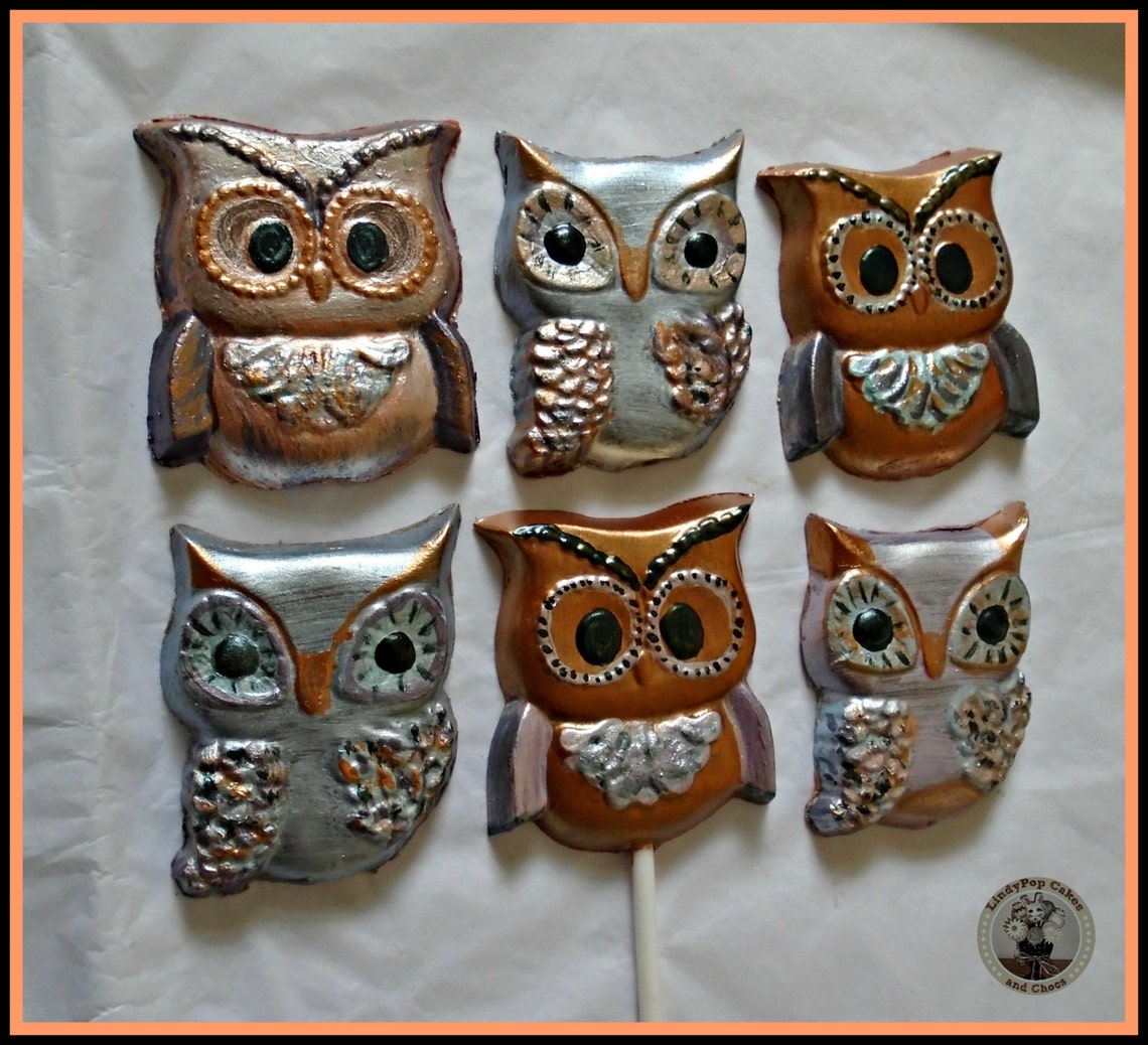 Owl Gift/chocolate Owl Lollipops/edible Owls/owl - Etsy