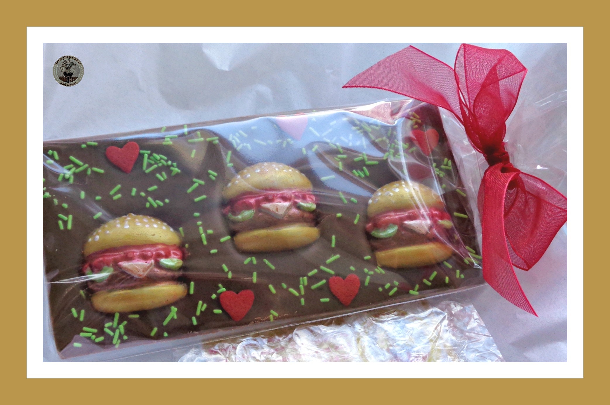 Chocolate Burger Gift/chocolate Bar/fast Food Fan/pretend - Etsy