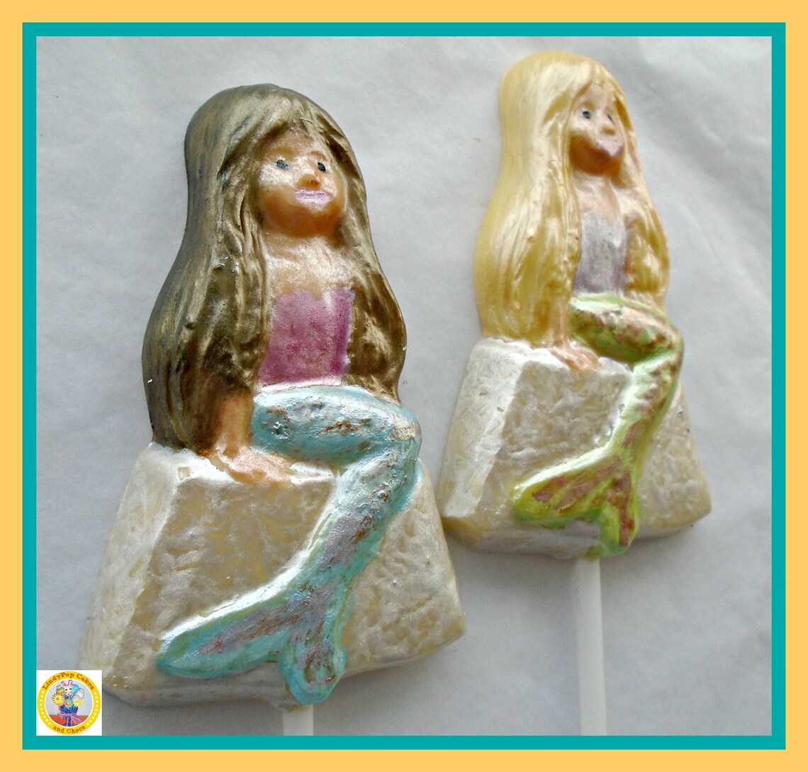 Chocolate Mermaid Lollipop/chocolate Lollipop/under the Sea - Etsy UK