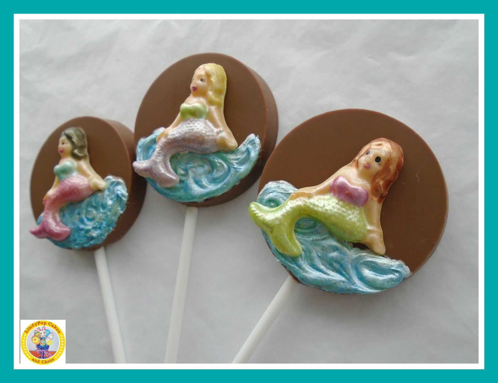 Chocolate Mermaid Lollipops/edible Mermaid/under the Sea Party - Etsy UK