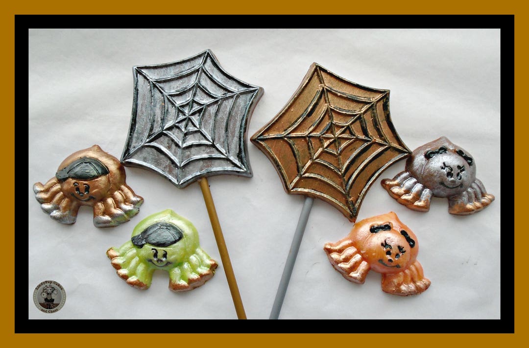 Halloween Chocolate Spider Gift/edible Spiders/cobweb - Etsy