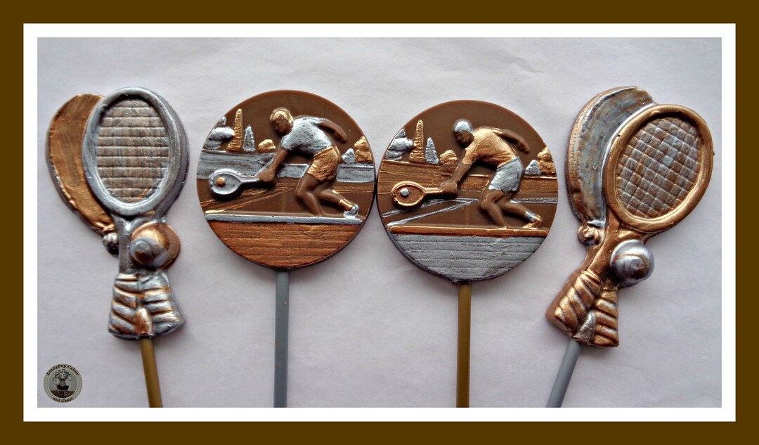 Tennis Gift Chocolate Lollipops/mens Tennis/male Tennis Player/tennis ...