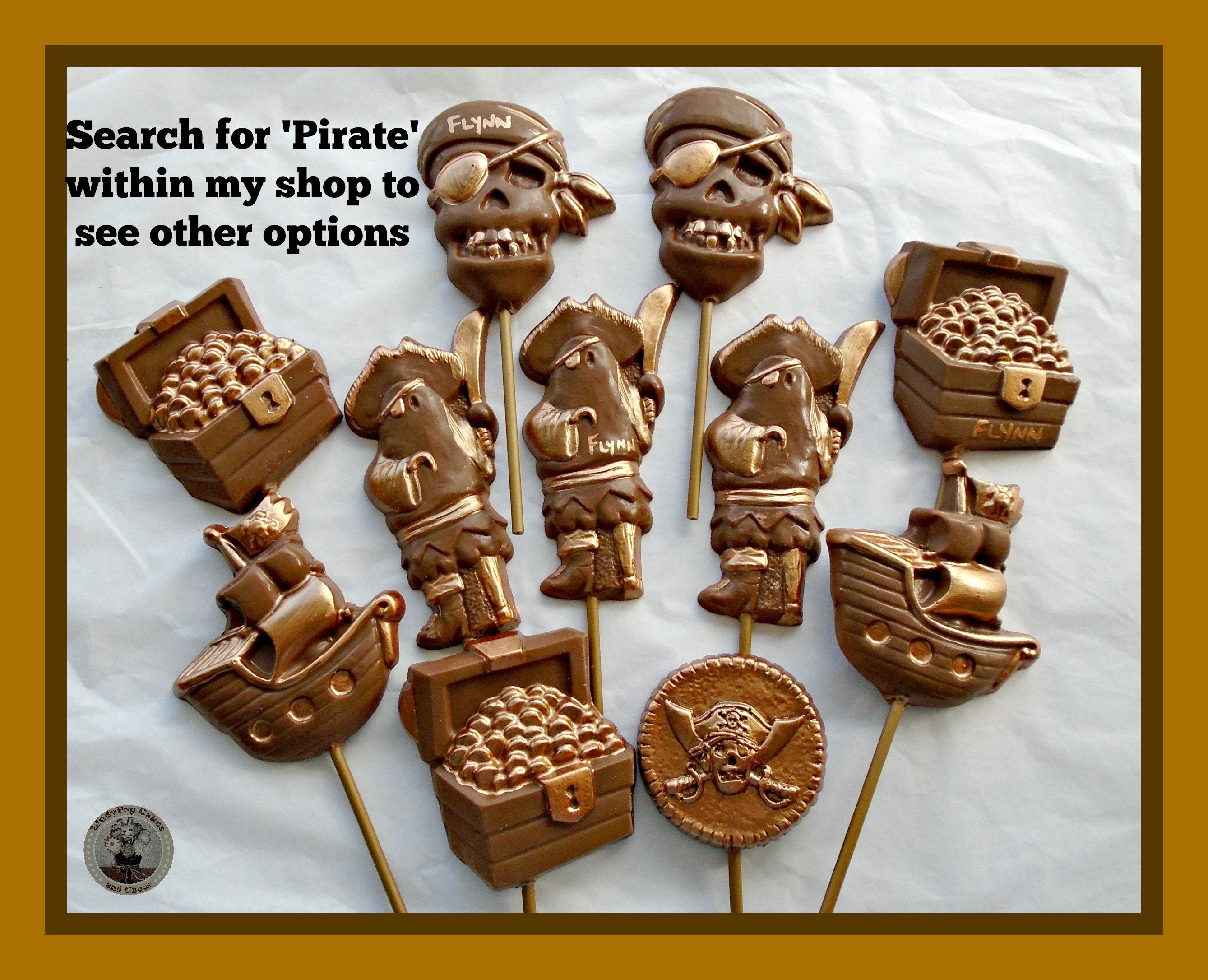 Pirate Chocolate Lollipops/boys Chocolate/pirate Party | Etsy