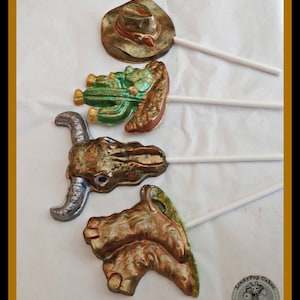 Cowboy Chocolate Lollipops/country Western Chocolate Gift/cowboy Boots ...