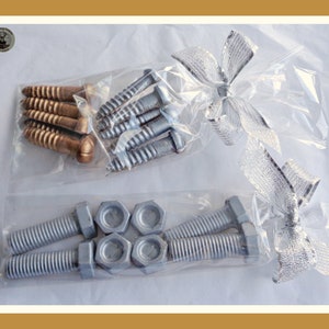 Chocolate Screws and Bolts: Edible Tool Gift - Cake Toppers - Hand ...