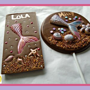 Mermaid Chocolate Gift/mermaid Lollipop/chocolate Mermaid/personalised ...