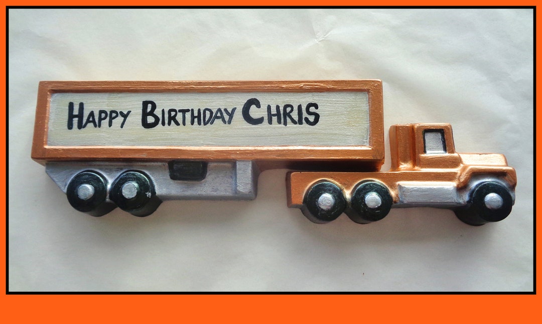 Hand-painted Belgian Chocolate Lorry Truck: Personalized Edible Gift ...