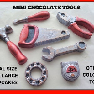 Chocolate Tools Mini Cupcake Toppers/cake Decoration/edible Tool/hammer ...