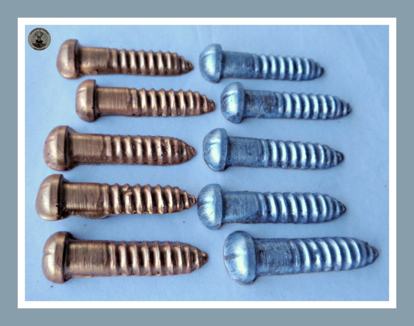 Chocolate Screws and Bolts: Edible Tool Gift - Cake Toppers - Hand ...