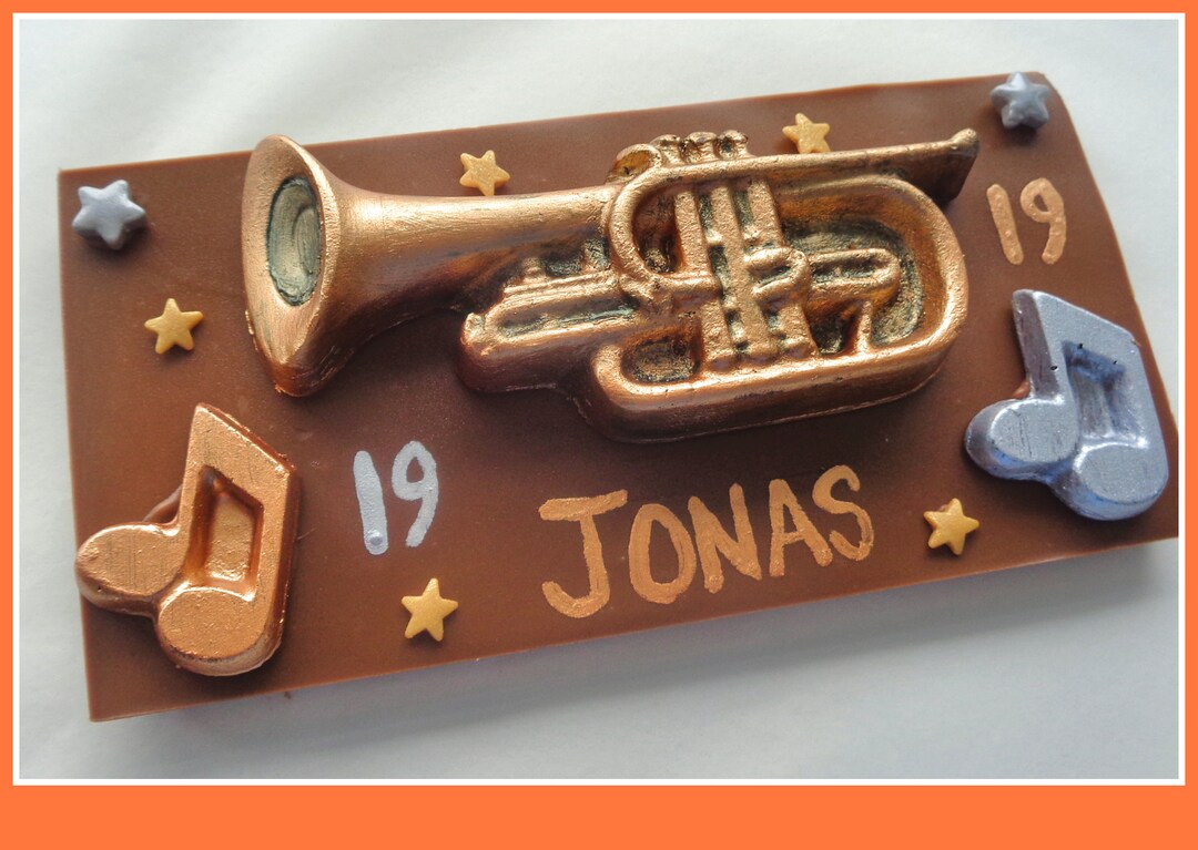 Personalised Chocolate Trumpet: Edible Musician Gift - Hand Painted ...