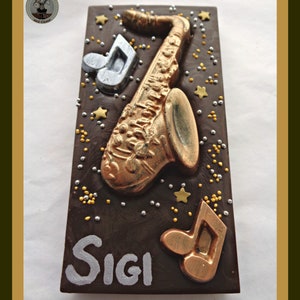 Saxophone Chocolate Gift/jazz Music/sax Player/musician/jazz Band/brass ...