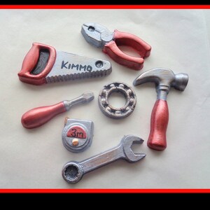 Chocolate Tools Mini Cupcake Toppers/cake Decoration/edible Tool/hammer ...