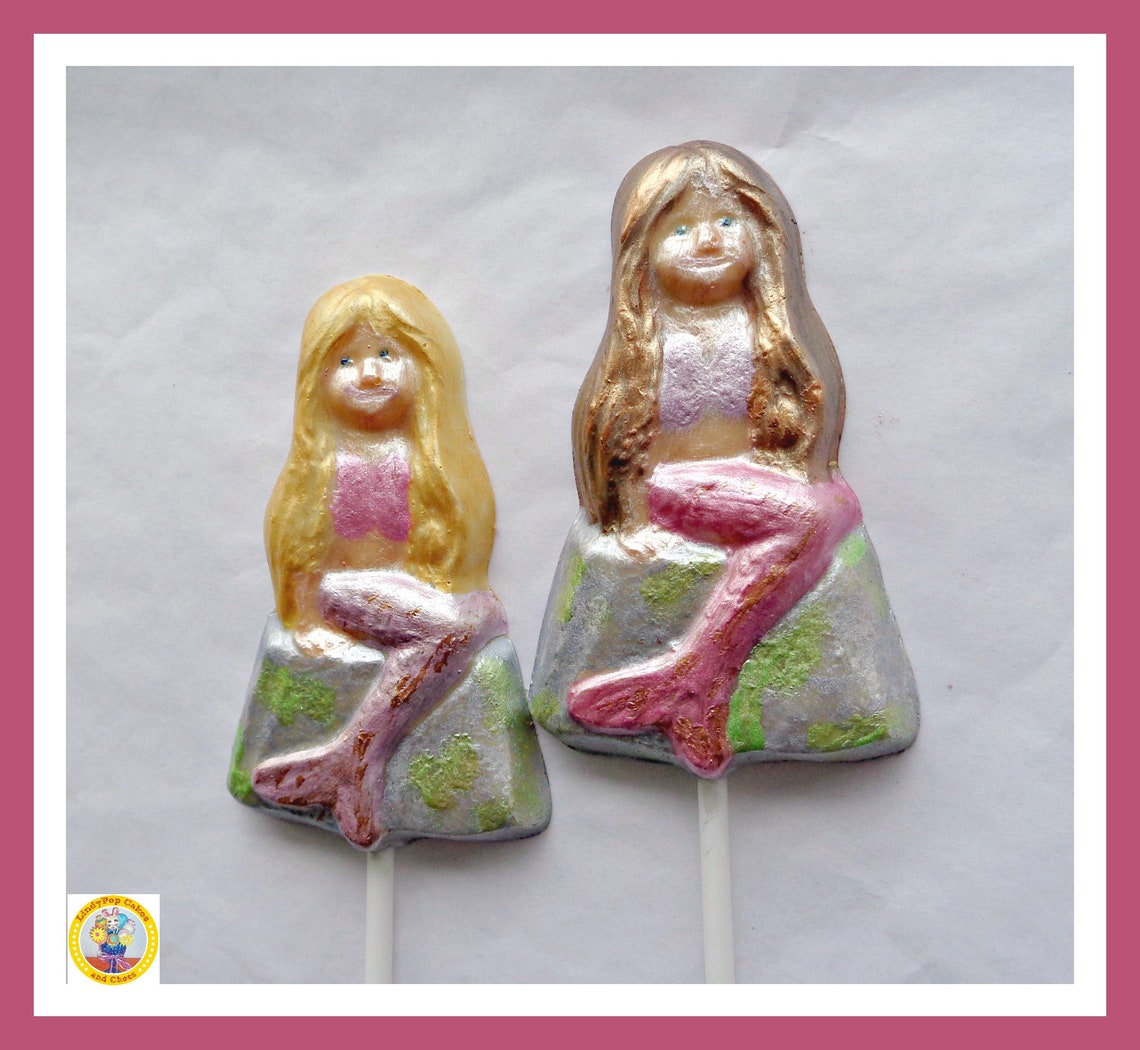 Chocolate Mermaid Lollipop/chocolate Lollipop/under the Sea - Etsy UK